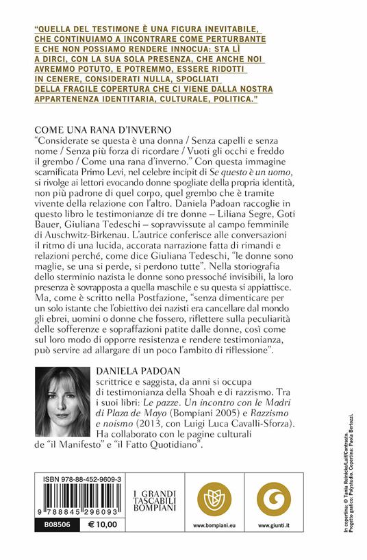 Come una rana d'inverno. Conversazioni con tre donne sopravvissute ad ...