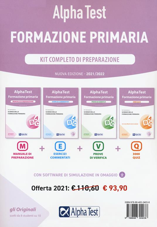 Alpha Test. Formazione primaria. Kit completo di preparazione. Con ...