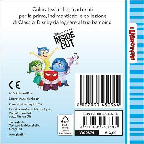 Inside out - Libro - Disney Libri - I librottini | IBS
