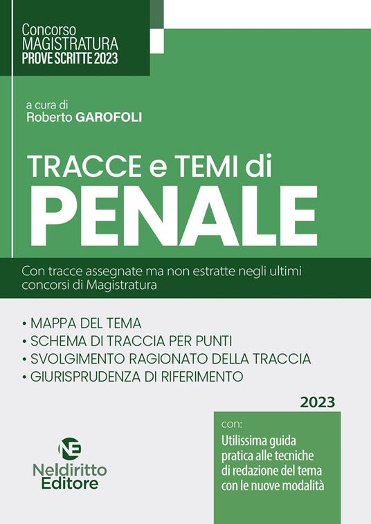 Tracce e temi di penale per il concorso in magistratura 2023 - Roberto ...