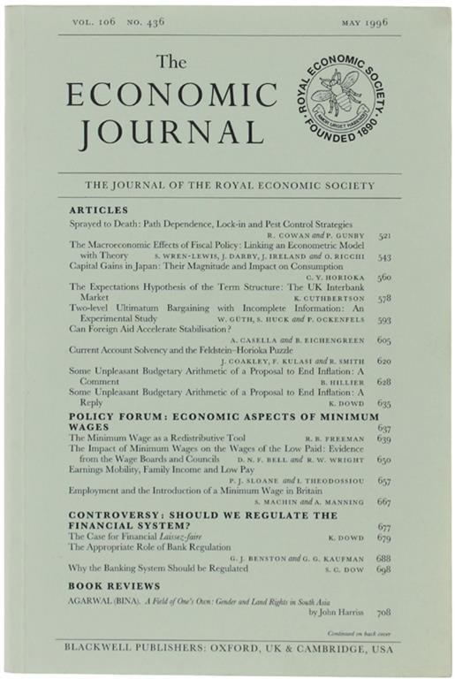 The Economic Journal - The Journal Of The Royal Economic Society. Vol ...