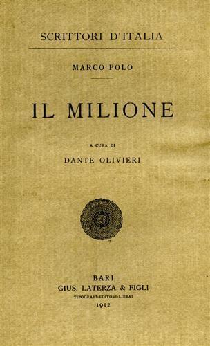Il Milione - Marco Polo - Libro Usato - Laterza - Scrittori d'Italia,30 ...