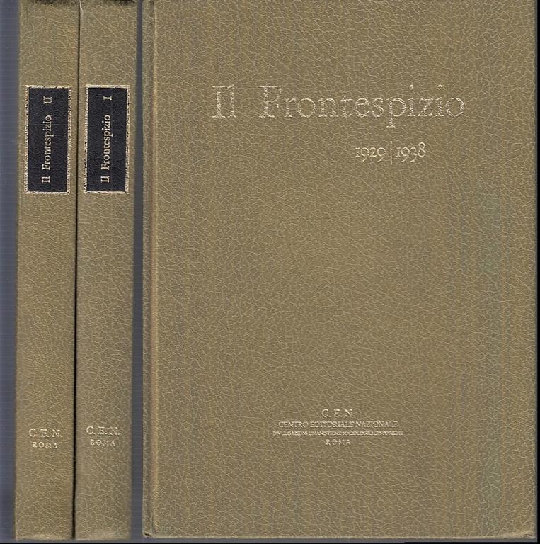 Il Frontespizio 1929/1938 2 Volumi - Luigi Fallacara - Libro Usato ...