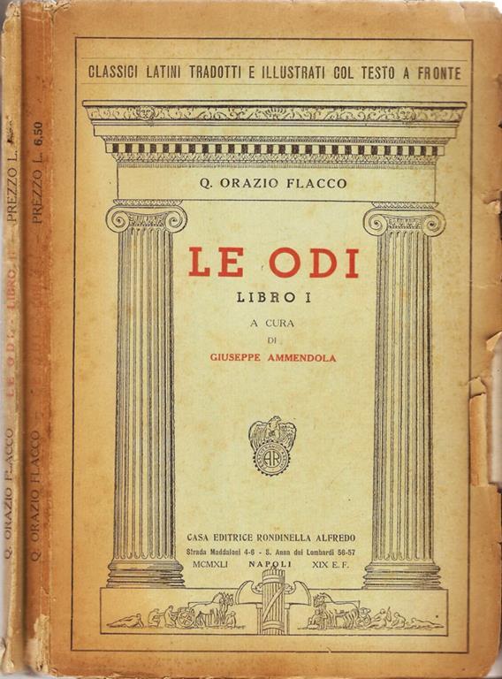 Le odi Libro I e II - Q. Flacco Orazio - Libro Usato - Casa Editrice ...
