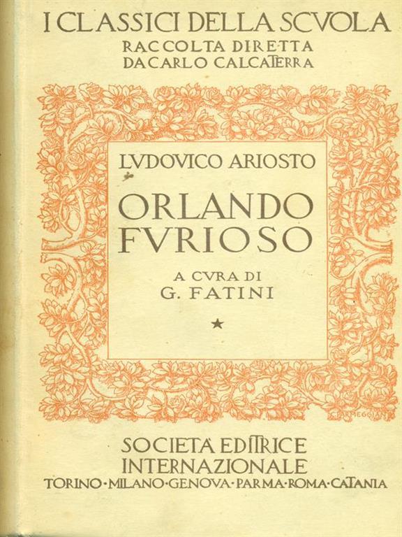 Orlando furioso - Ludovico Ariosto - Libro Usato - SEI - I classici ...